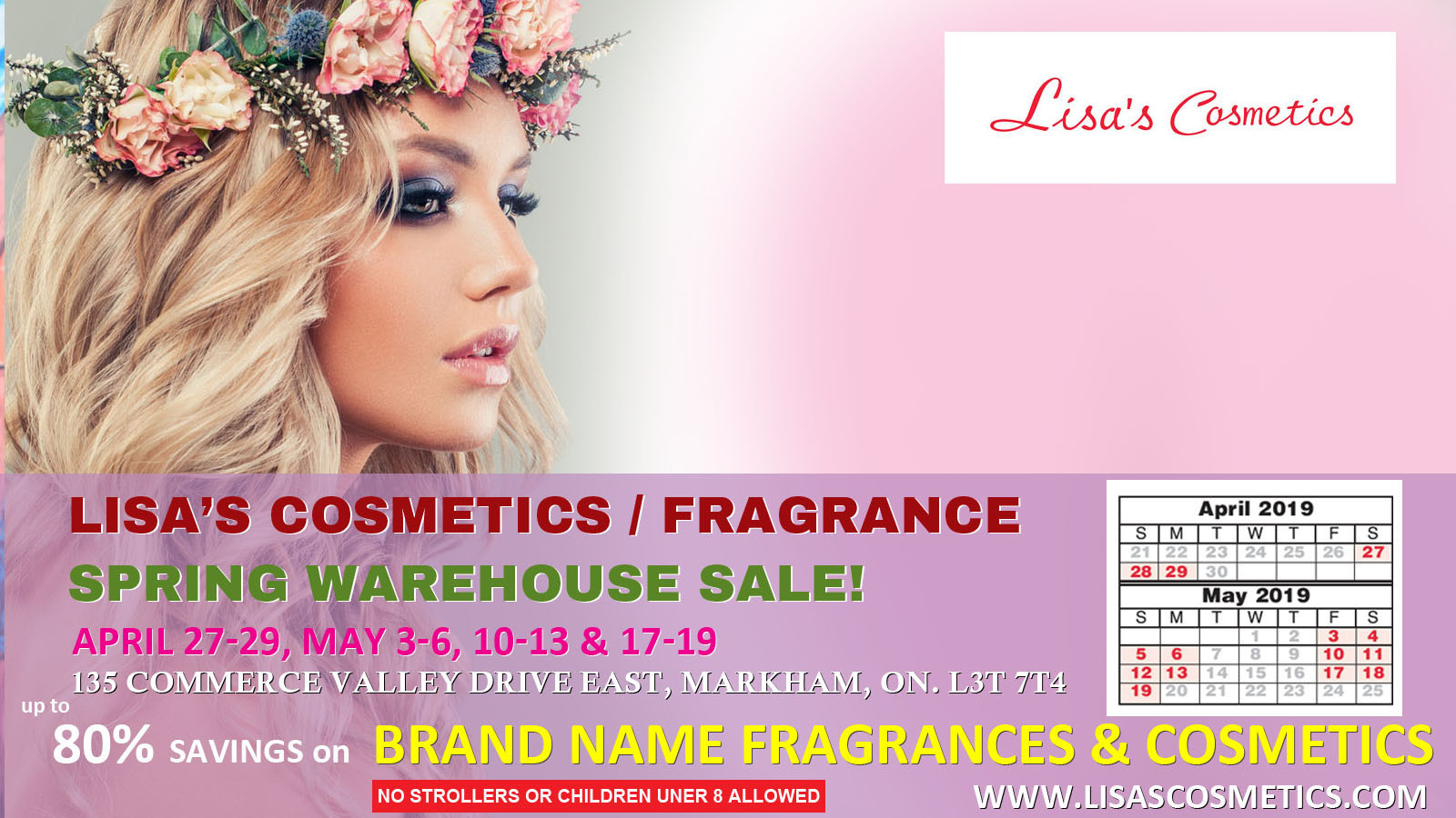 Lisa’s Cosmetics/Fragrances Sale -80% | allsales.ca