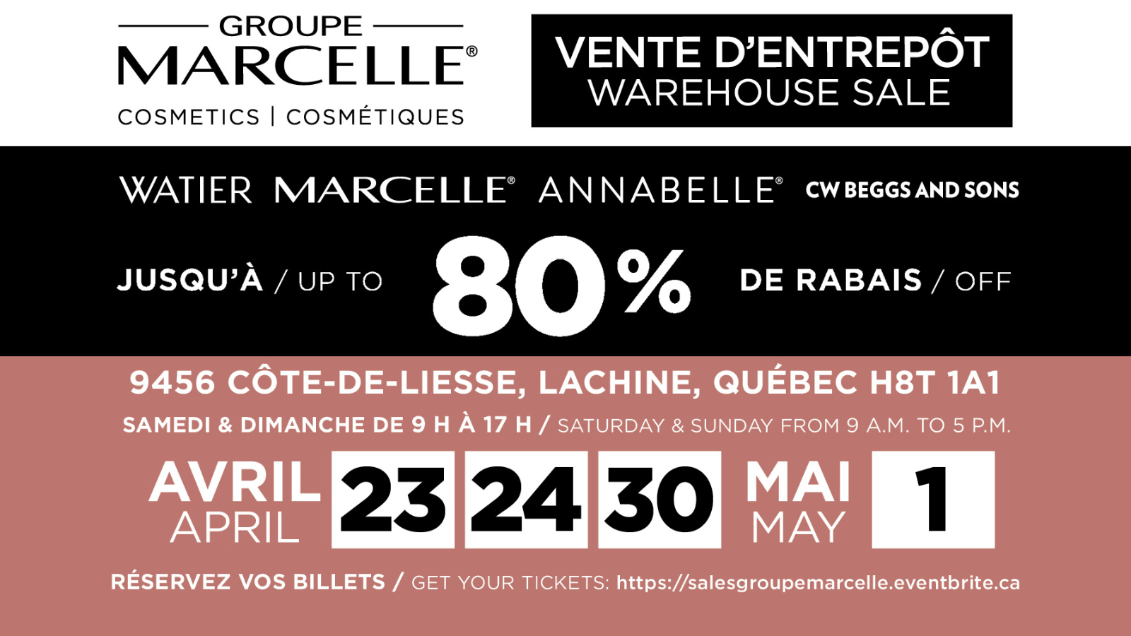 Groupe Marcelle Warehouse Sale | allsales.ca
