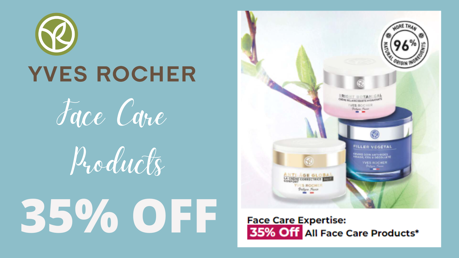 Yves Rocher Face Care at 35% Off | allsales.ca