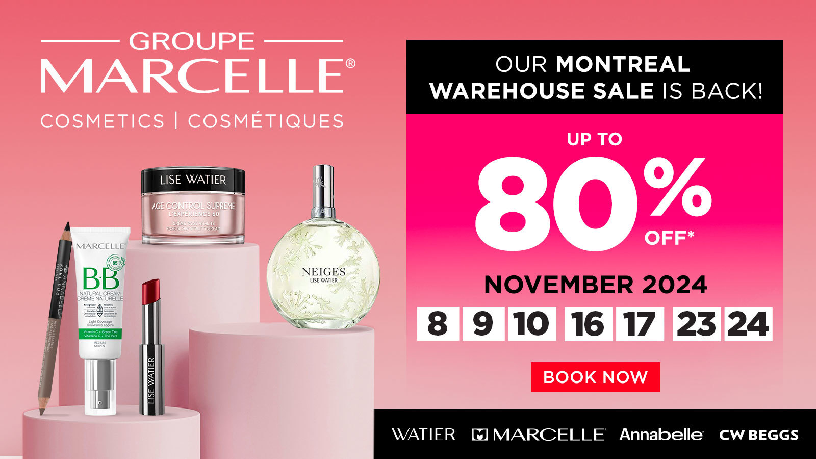Groupe Marcelle In-Person Warehouse Sale | allsales.ca