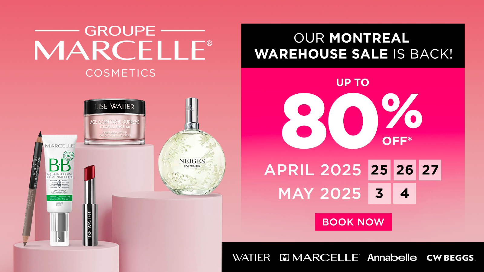 Groupe Marcelle In-Person Warehouse Sale | allsales.ca