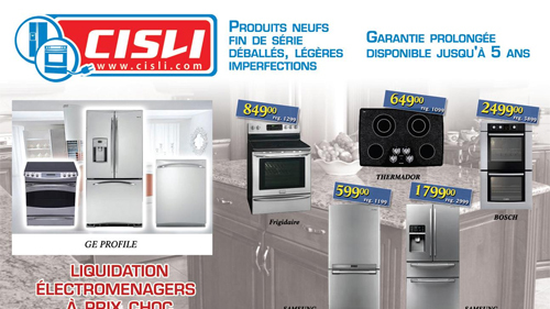 Kitchen appliances liquidation up to -60% | allsales.ca