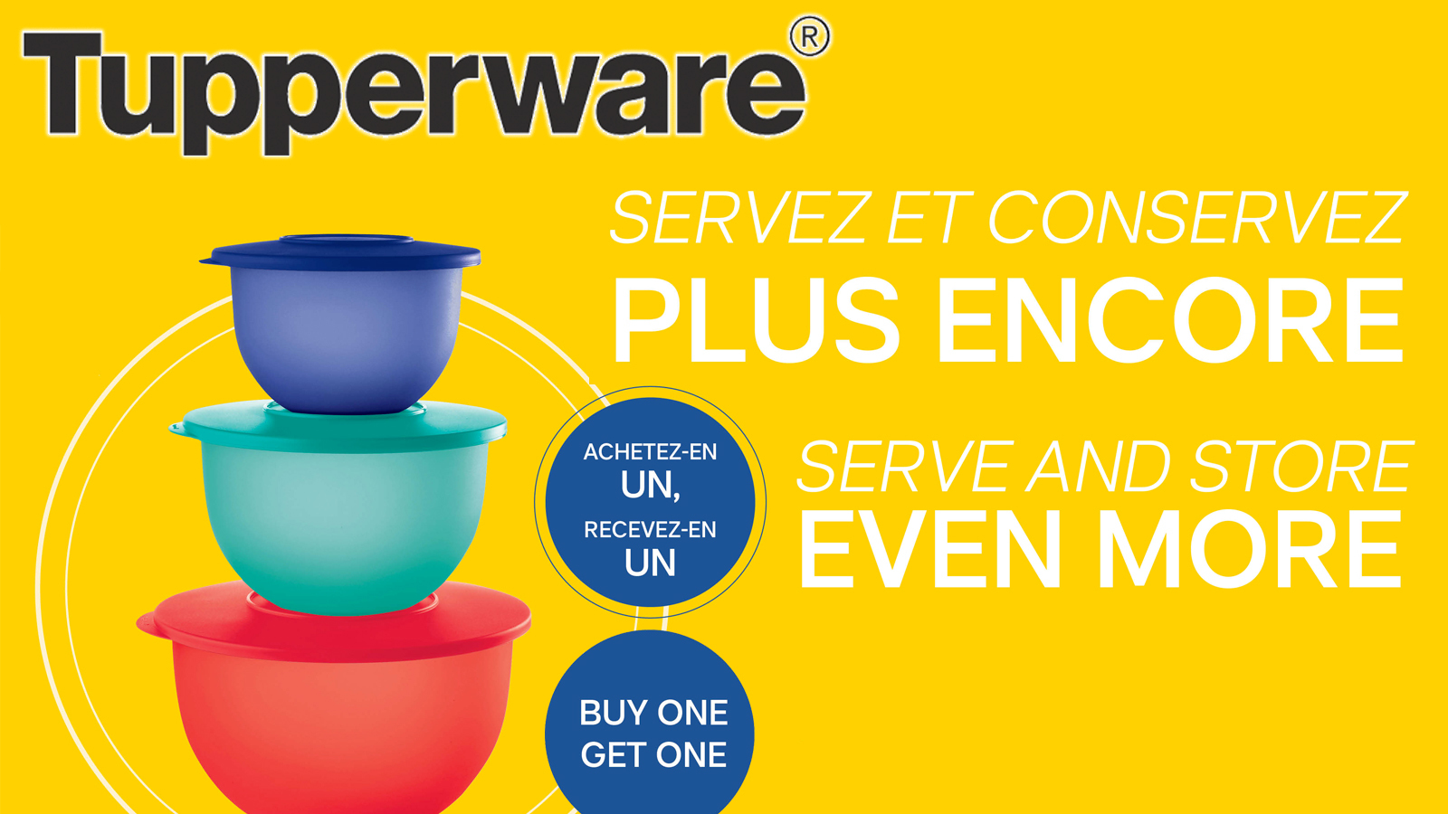 Ensemble de bols Tupperware à 2 pour 1 | lesventes.ca